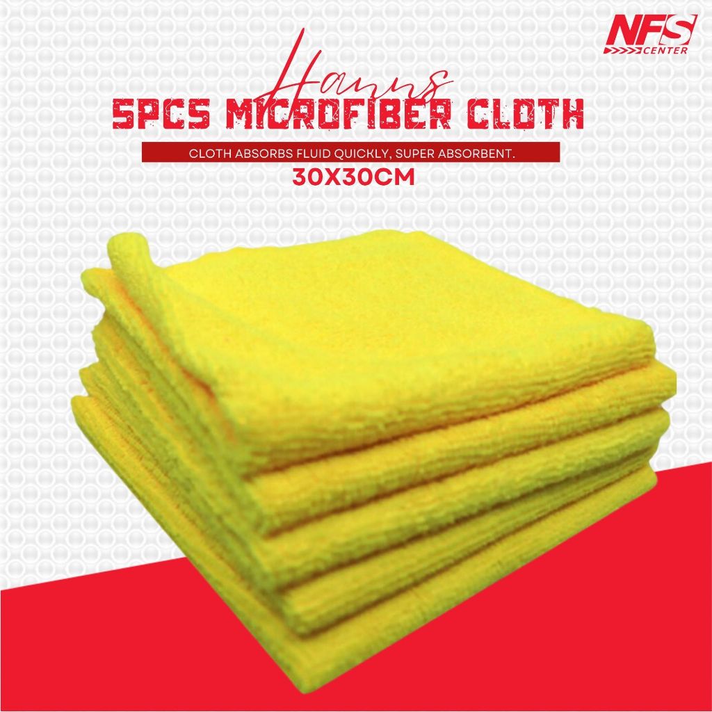 Hanns Microfiber Cloth 5pcs 30x30cm | Shopee Philippines
