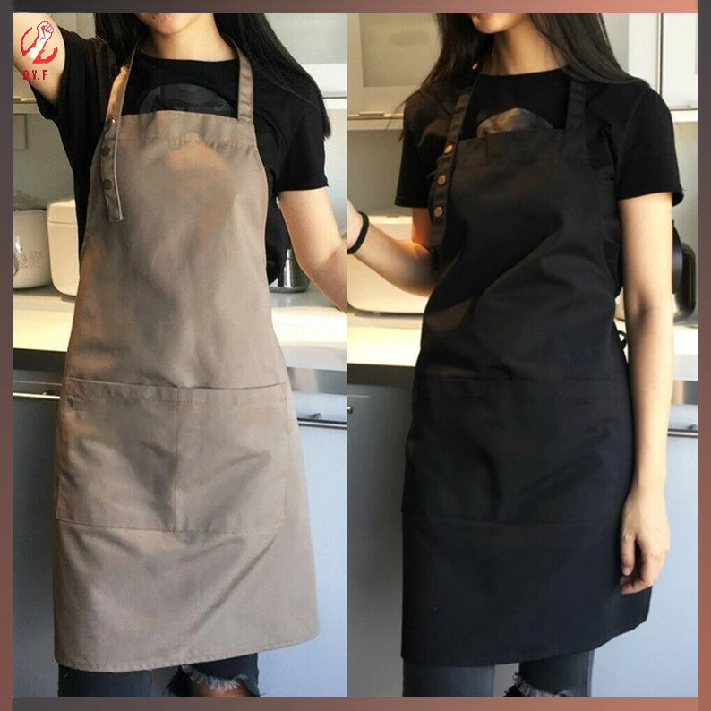 Kitchen apron cotton Canvas Waterproof Apron Coffee Shop Barber Work ...