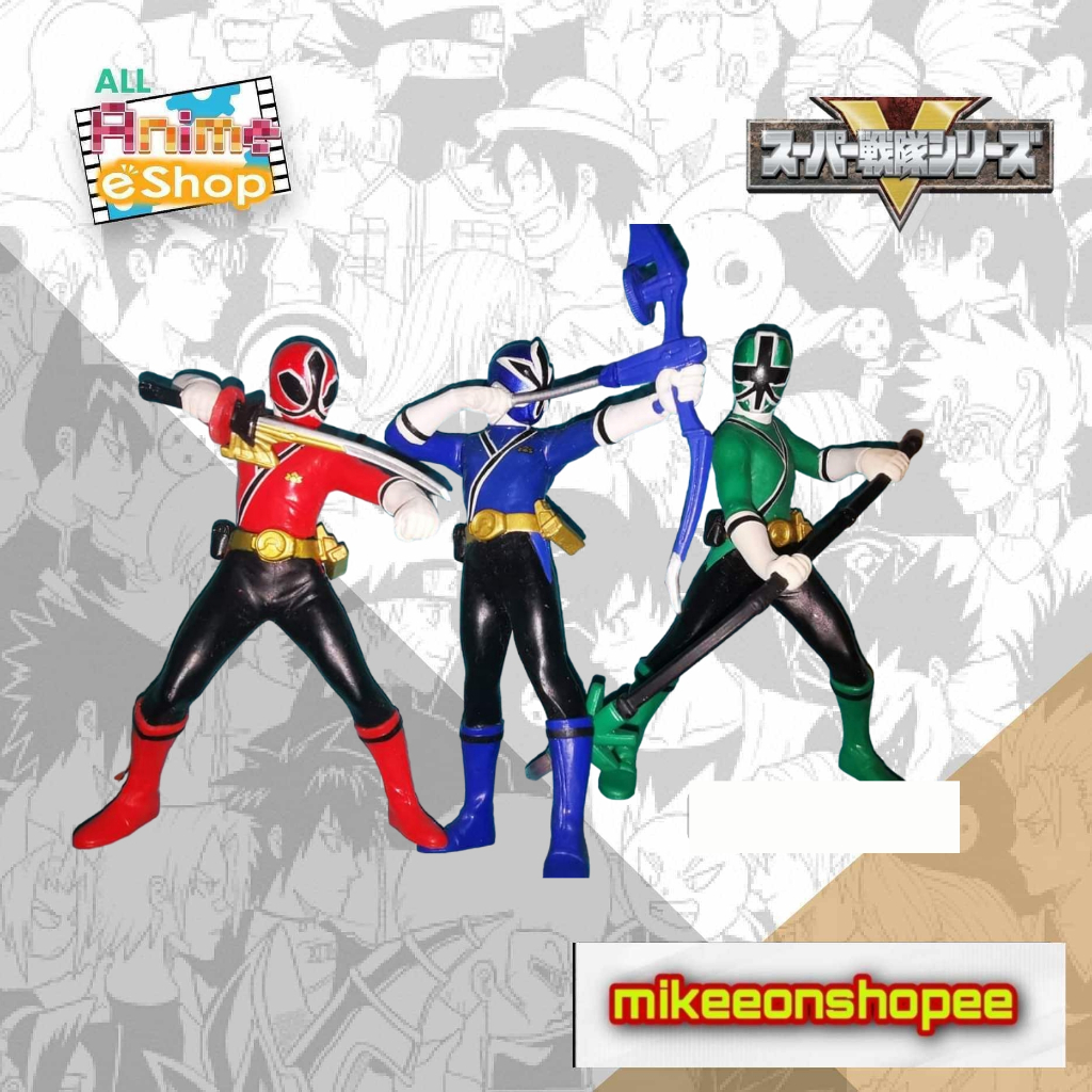 COD AUTHENTIC Power Ranger Samurai Hard Rubber Figure Set | Shopee ...