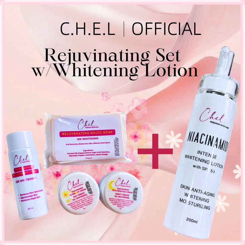 CHEL BEAUTY Chel Premium skincare with Whitening Lotion has SPF 50 ...