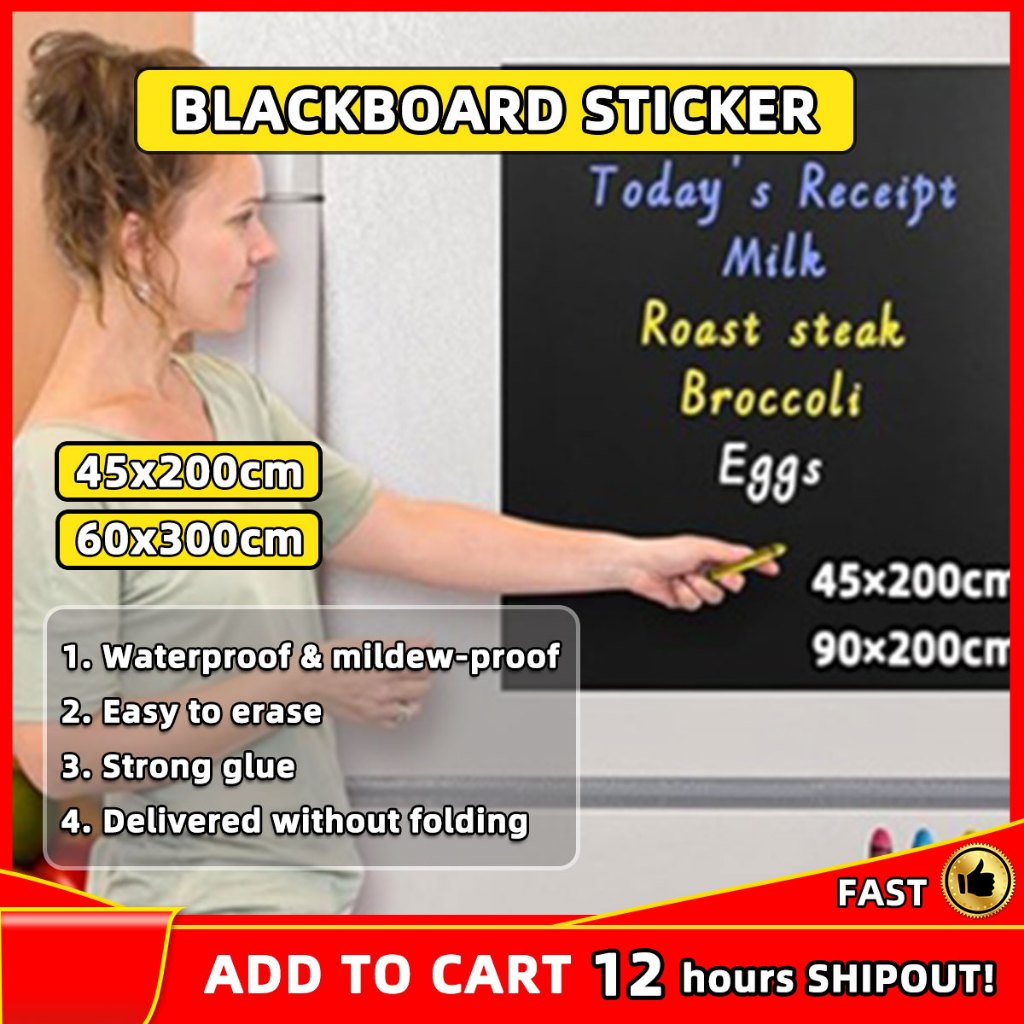 45*200cm Erasable Blackboard Whiteboard Sticker Suitable for Learning ...