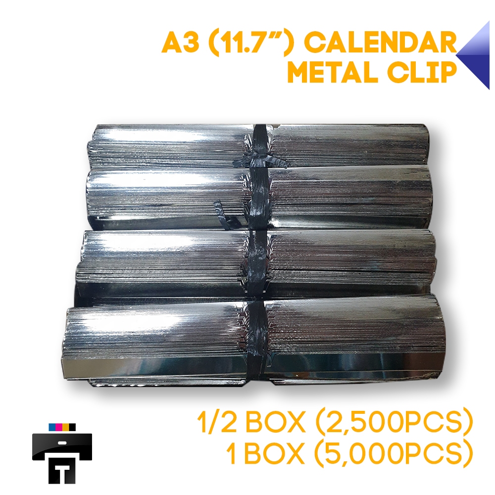 A3 (11.7 inches Calendar Metal Clips for short and long paper | 1/2box ...