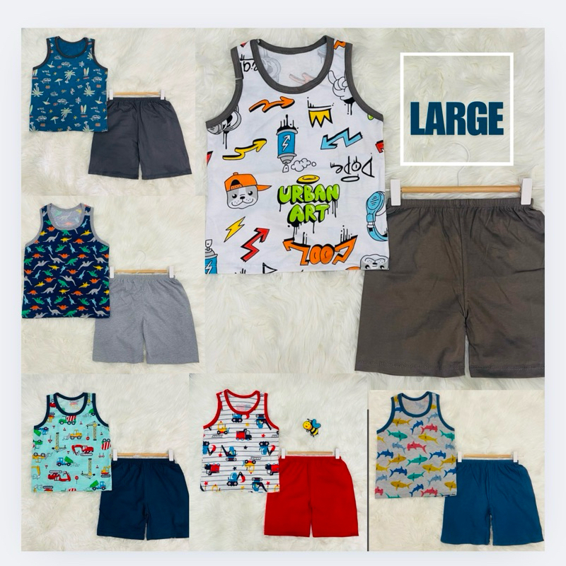 LARGE short sando terno 4-6 years good quality pure cotton assorted ...