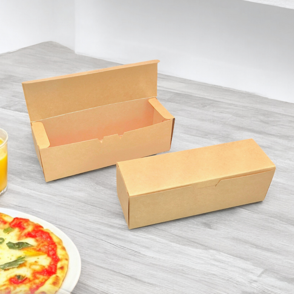[50PCS] Disposable Kraft Small/Big Takoyaki Box Take Out Snack Pastry ...