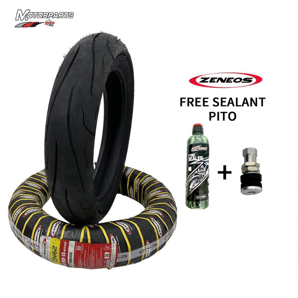 Zeneos Original ZN62 Motorcycle Tyre Gulong 13” 14” 17” Rim Tubeless ...