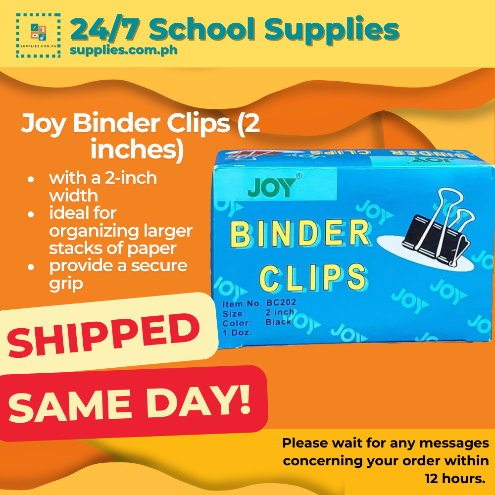 Binder Clips (Joy) 2 inches Width | Shopee Philippines