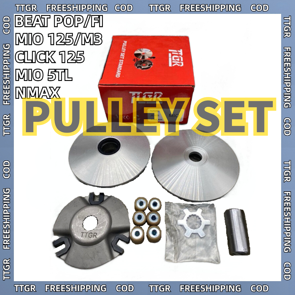 COD TTGR Pulley Set for Motorcycle Honda Click 125/ Beat Fi Yamaha Mio ...