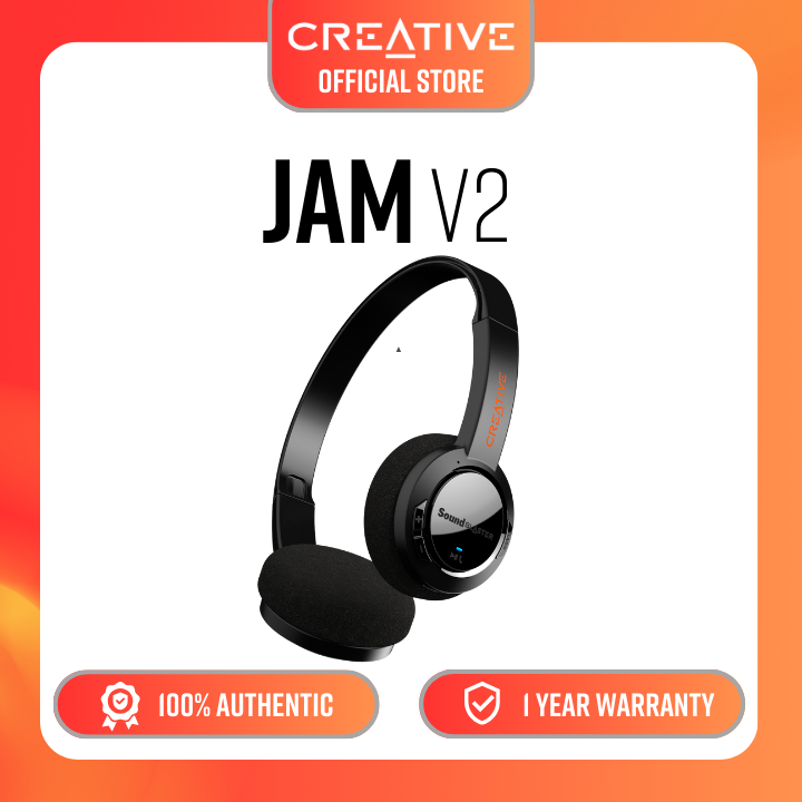 Creative Sound Blaster Jam V2 On-Ear USB-C Lightweight Bluetooth 5.0 ...