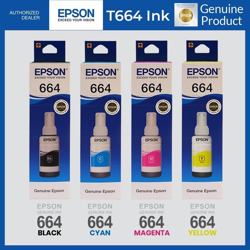 Genuine original Epson 664 ink bottle 70ml L120 L110 L210 L220 L300 L310 L360 L380 L405 L565 ...