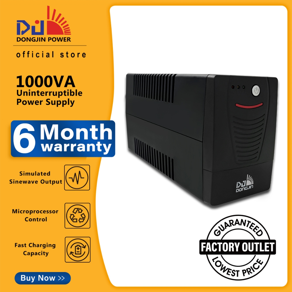 DongJin Power Uninterruptible Power Supply 1000VA with AVR UPS for backup time | Shopee Philippines