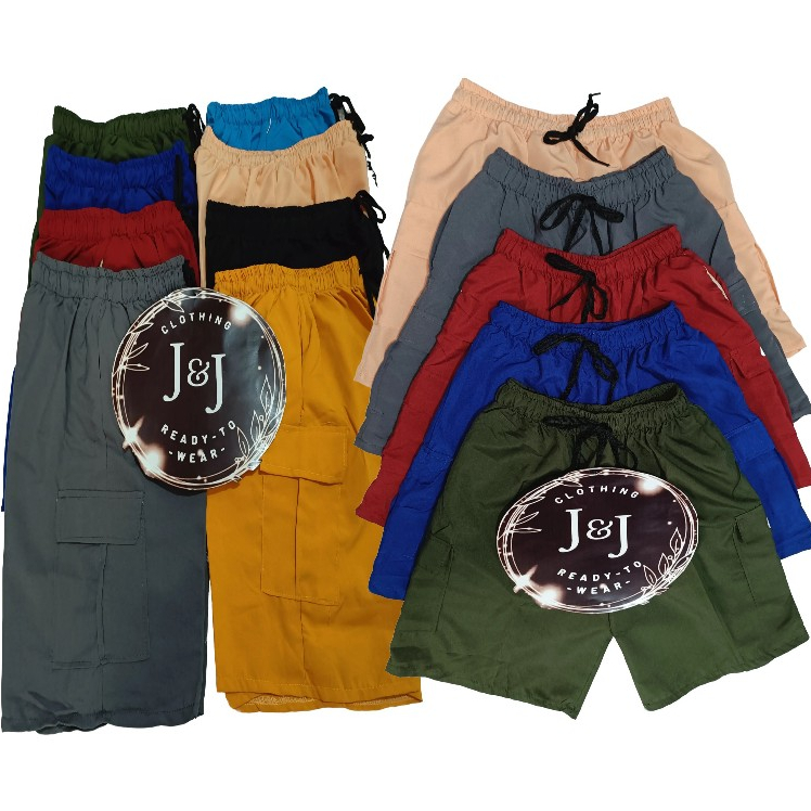 J&J Clothing Rtw Men's CARGO TASLAN SHORTS PLAIN / 4 Pocket Short ...