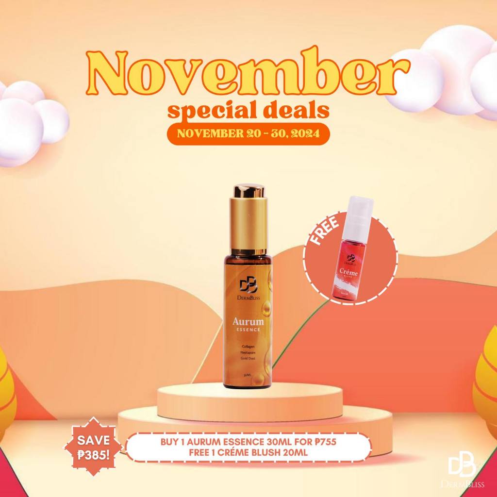 ON HAND DermBliss Aurum Essence 30ml Free Creme Blush (any color) | Shopee Philippines