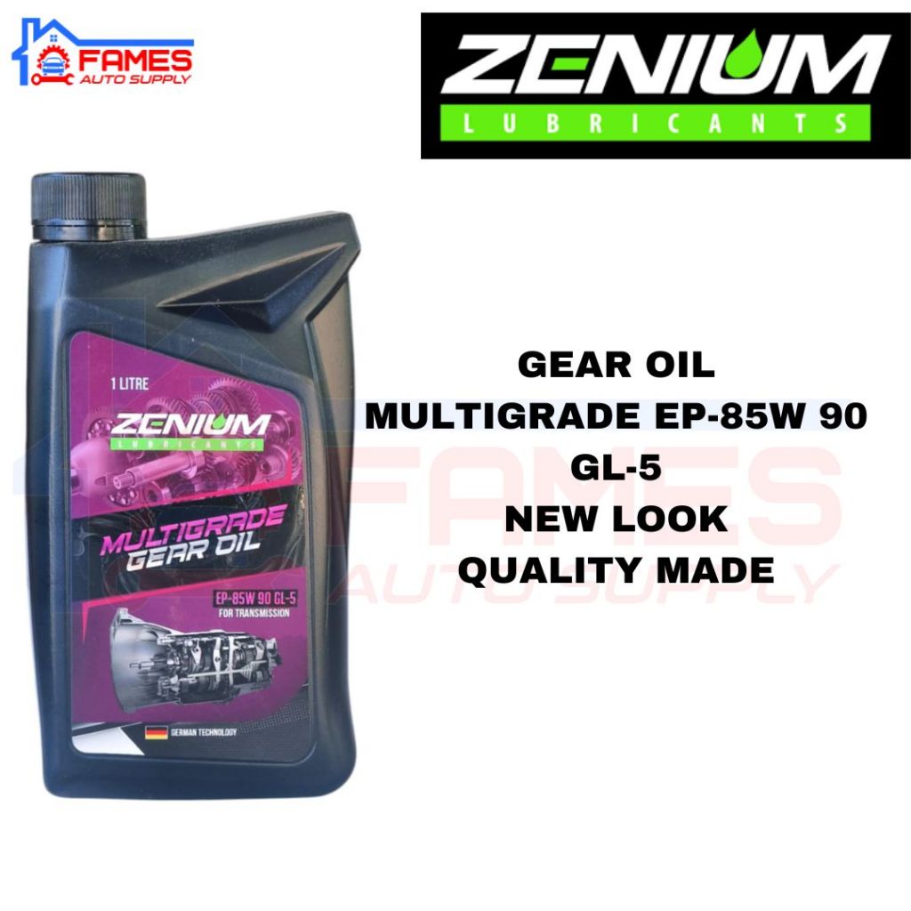 (1 Liter) ZENIUM MULTIGRADE GEAR OIL EP- 85W 90 GL-5 FOR TRANSMISSION ...