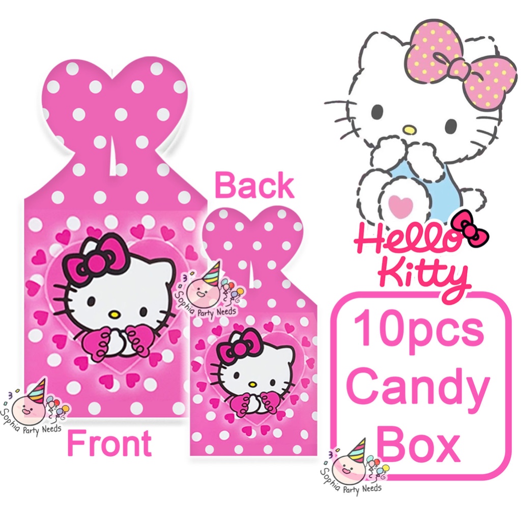 10PCS Hello Kitty Candy Box & GiftBox for Giveaways and Cupcakes ...