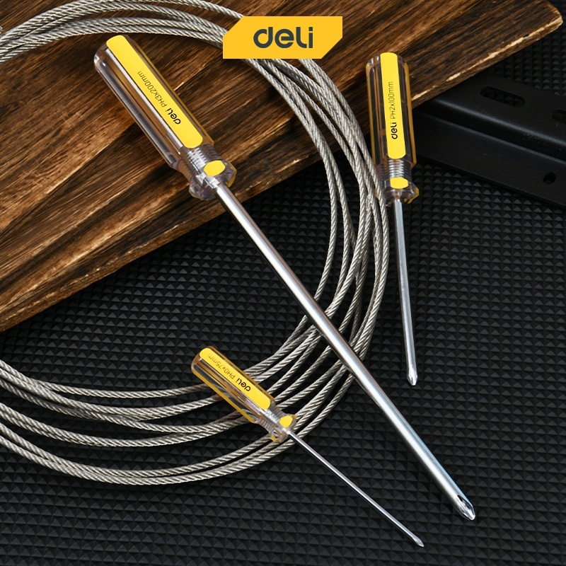 Deli Tools Screwdriver Magnetic Pull Rod Cross Screw Driver Philip 75mm ...