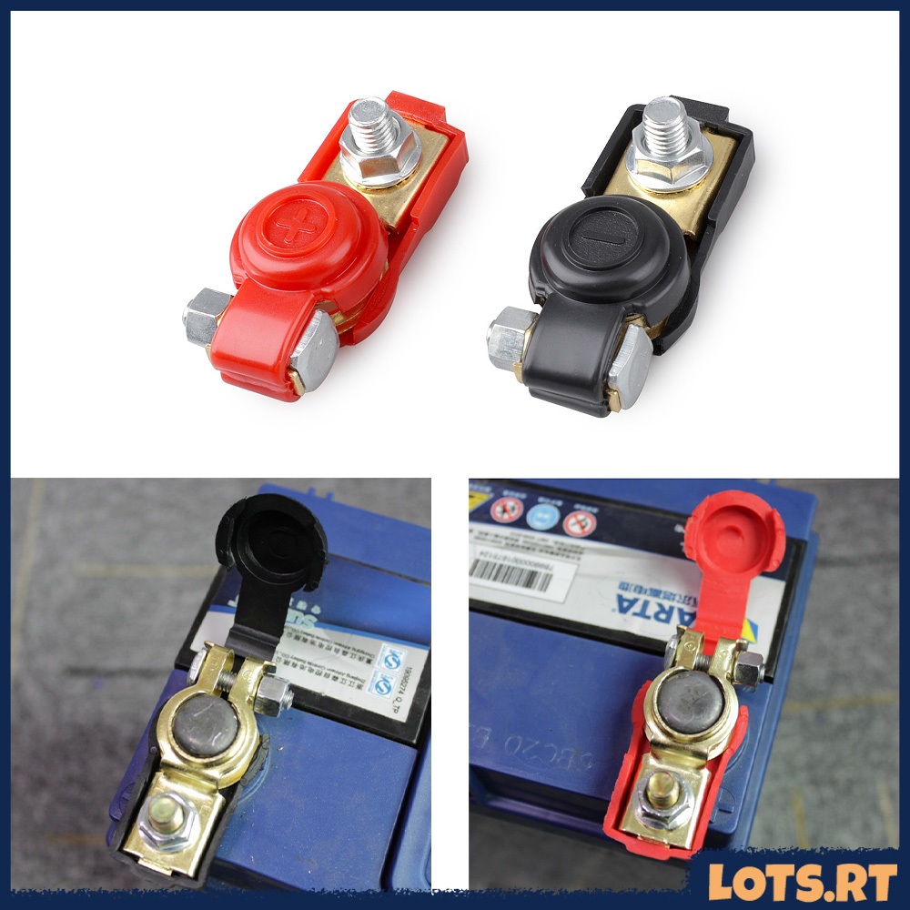 2 PCs Battery Terminal Clamps Car Battery Connectors Pure Copper ...