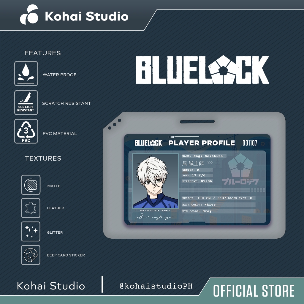 Blue Lock ID Cards Cosplay ID BEEP Sticker Player Collectibles Anime ...