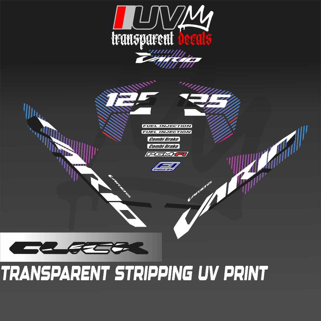TRANSPARENT CLICK 125 V3/V4 LINE DESIGN DECALS | Shopee Philippines