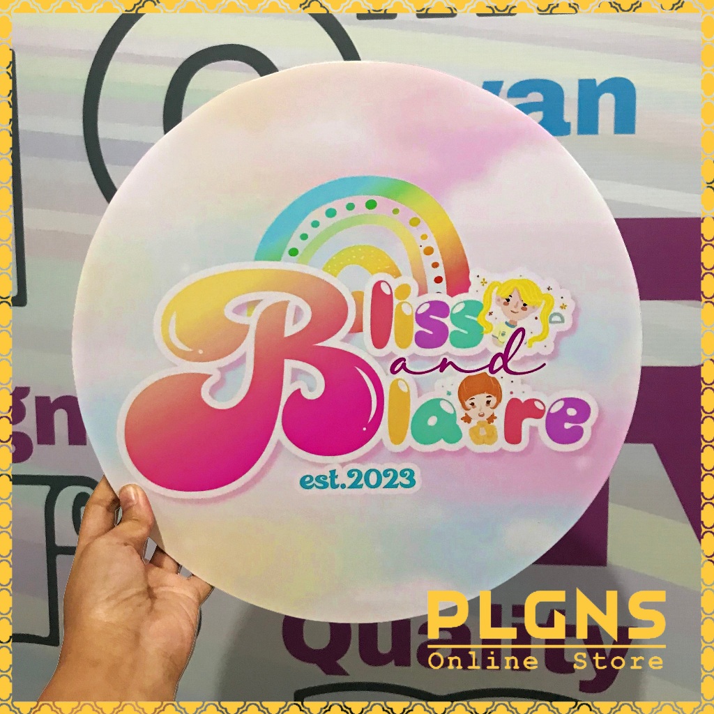 LOGO Board 5mm sintraboard (Round Cut) Business School Office Logo ...