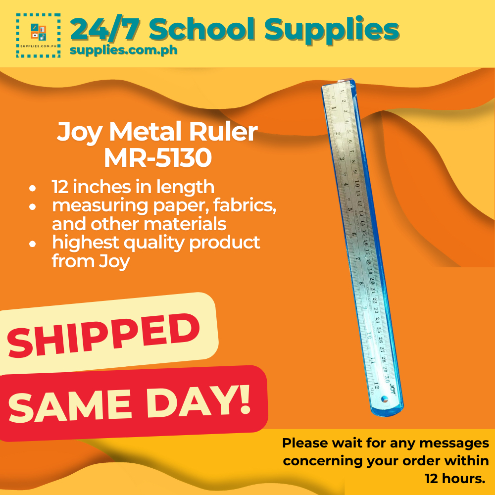 Ruler (Joy) Metal Ruler 12 Inches MR-5130 | Shopee Philippines