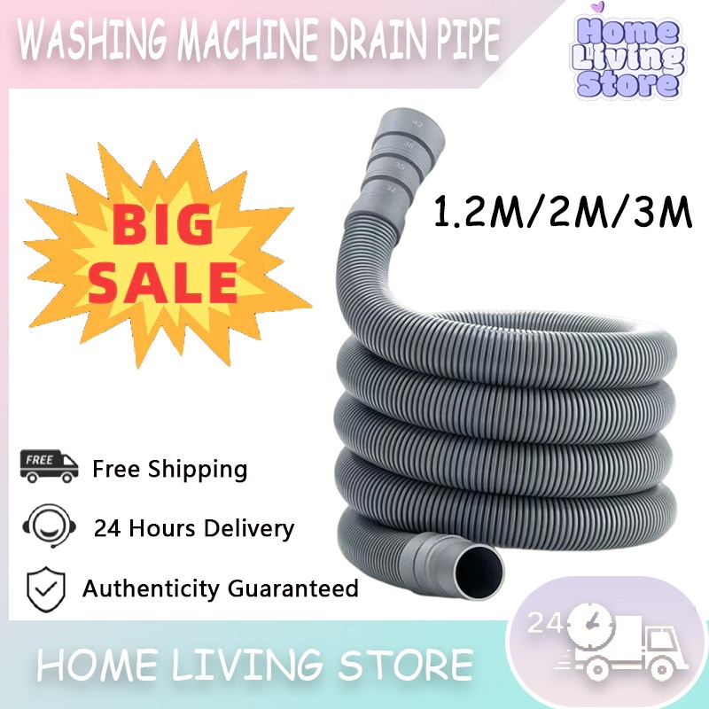 Washing Machine Drain Hose Outlet Water Pipe drainage pipe Soft Tube ...