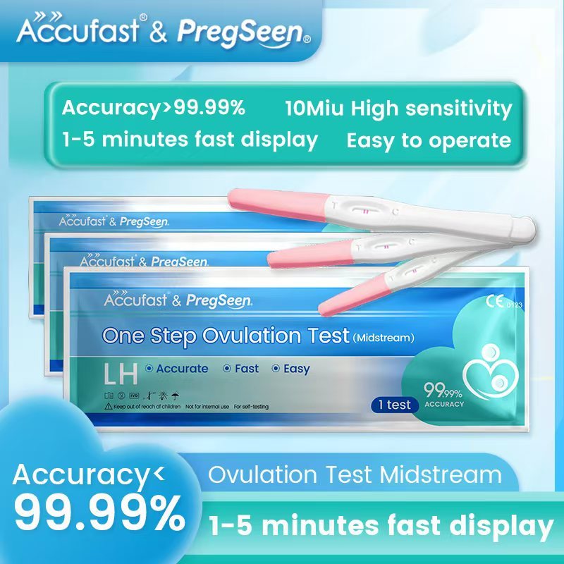 ACCUFAS 5/10/15 pcs Ovulation Test Midstream Diagnostic Kit for LH OPK ...
