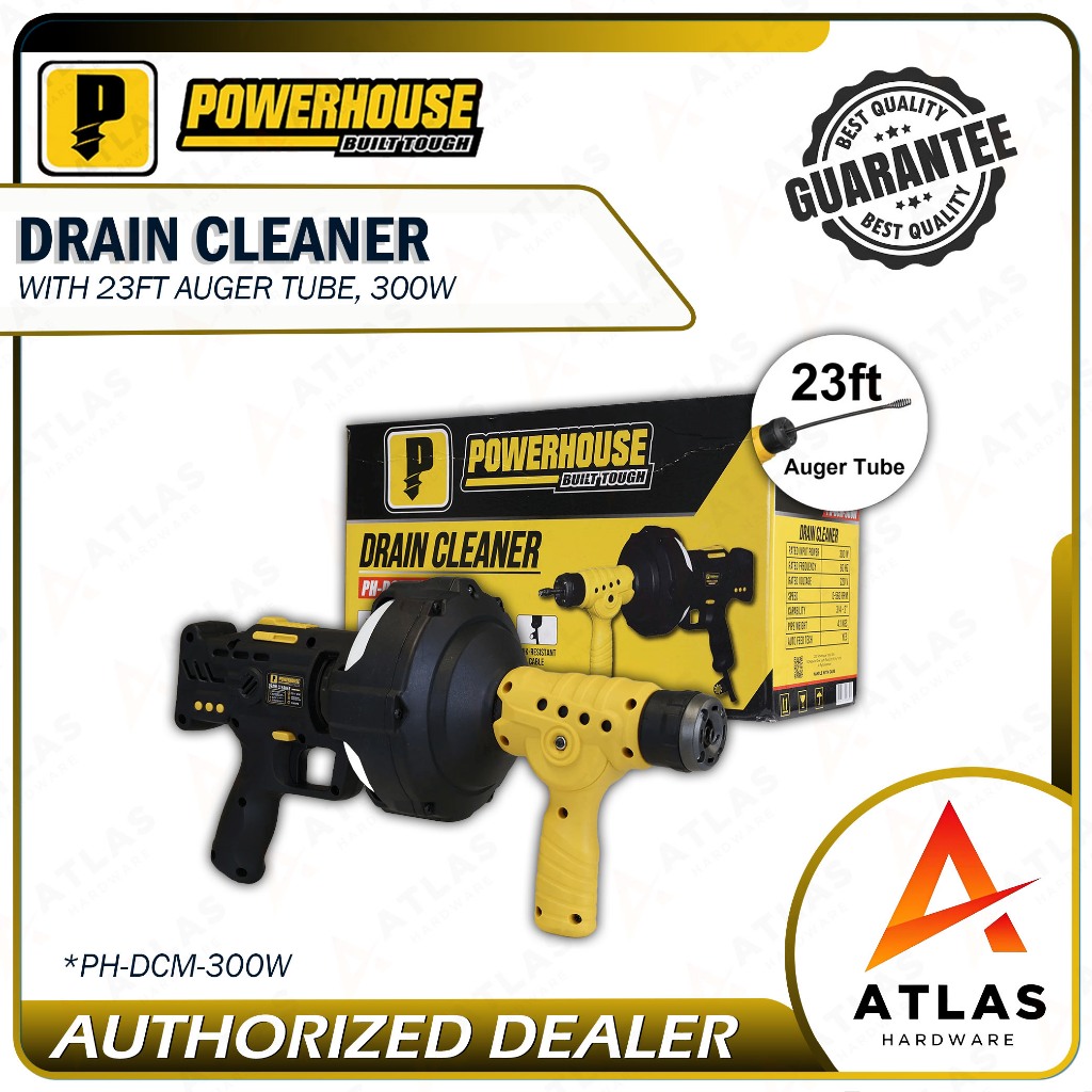 Powerhouse Drain Cleaner with 23ft Auger Tube PH- DCM-300W | Shopee ...