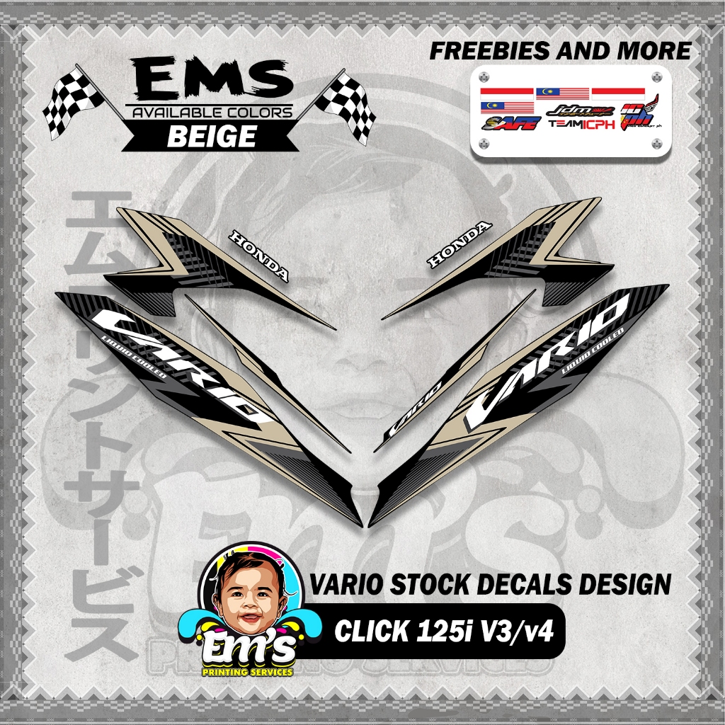 CLICK V3/V4 VARIO 2024 STOCK DECALS | Shopee Philippines