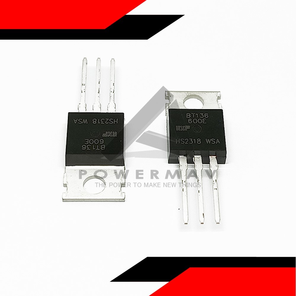 2pcs BT136-600e triac current 4A TRIode for AC 10mA 600V 2.2mA TO-220 ...