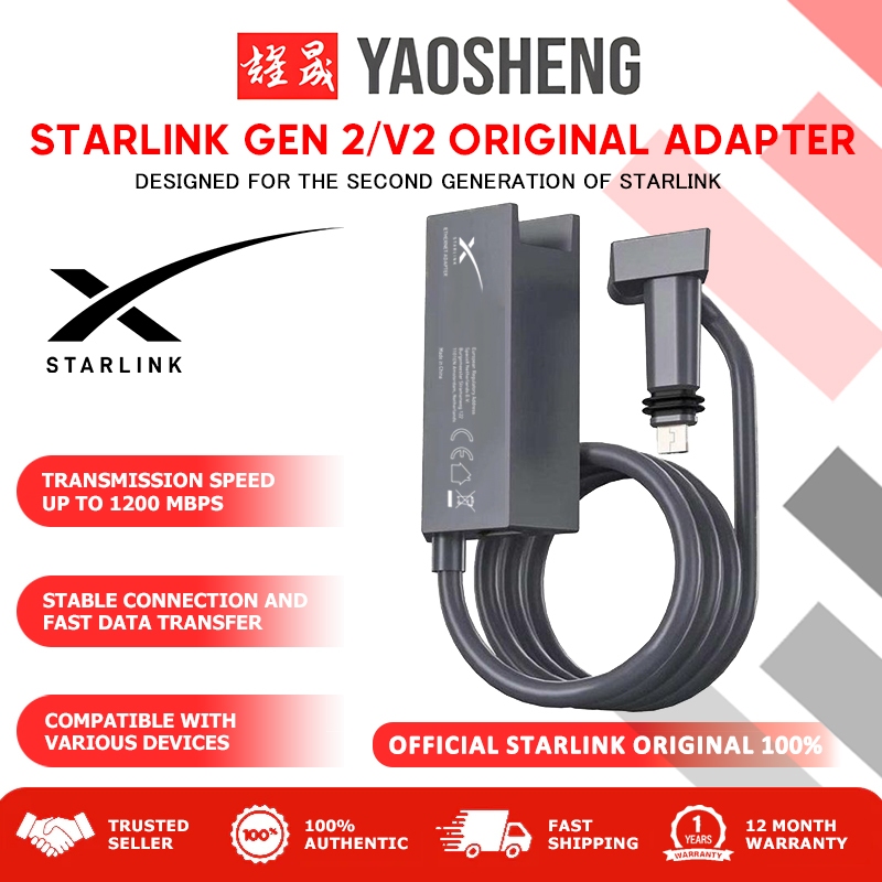 Original Adaptor Starlink V2/Gen 2 STARLINK ETHERNET ADAPTOR / LAN ...