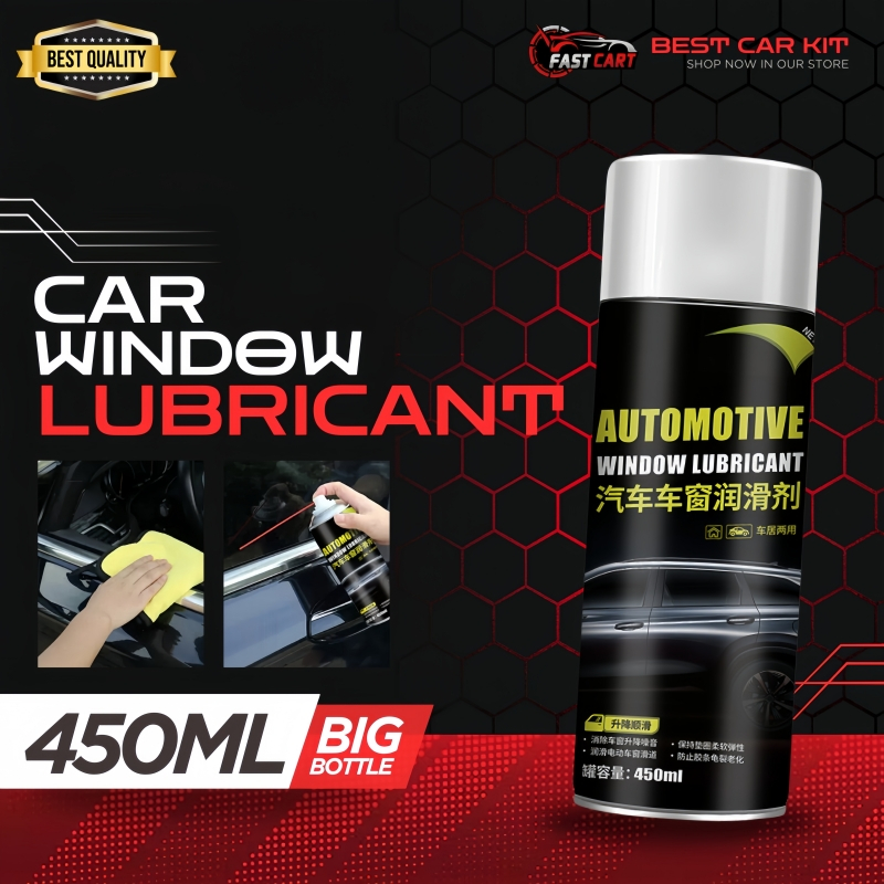 FASTCART 450ML Car Window Lubricant Spray Car Window Door Rust Removal & Effective Lubrication ...