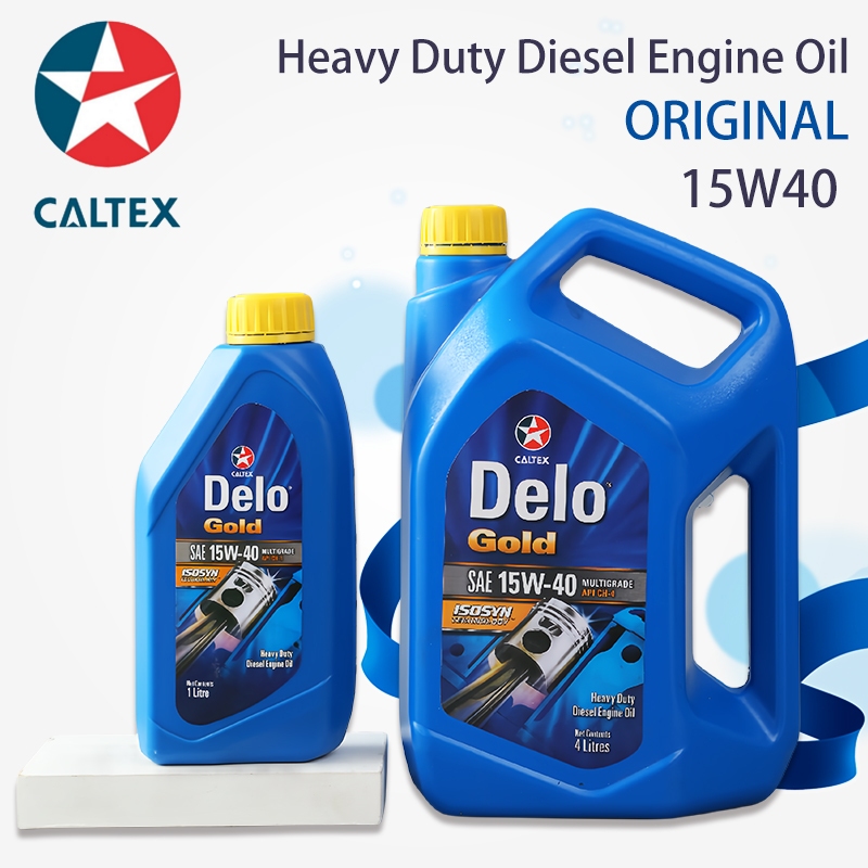 Caltex Delo Gold 15W-40 1L-4L Multigrade Car or Motorcycle Heavy Duty Pickup truck Diesel Engine ...