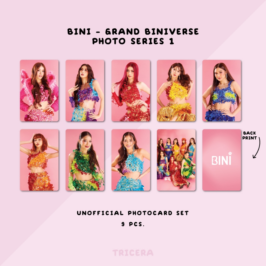BINI Unofficial Photocard Set - Grand Biniverse Photo Series | Shopee ...