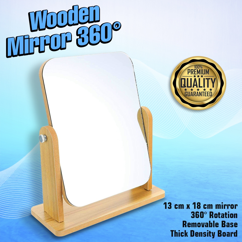 Wooden Mirror for Laser Engraving 13x18cm 360° Rotation Mirror | Shopee ...