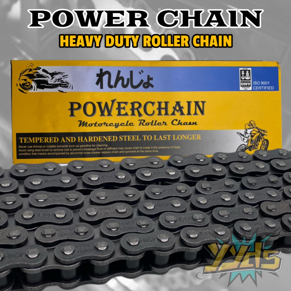 POWER CHAIN HEAVY DUTY ROLLER CHAIN HARDENED STEEL TO LAST LONGER 428H ...