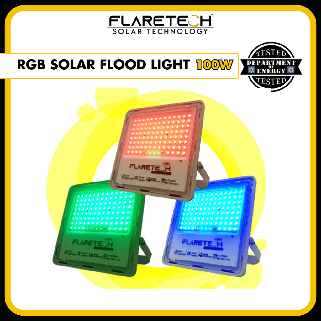 Flaretech RGB Solar Flood Light PX Series 100W | Shopee Philippines