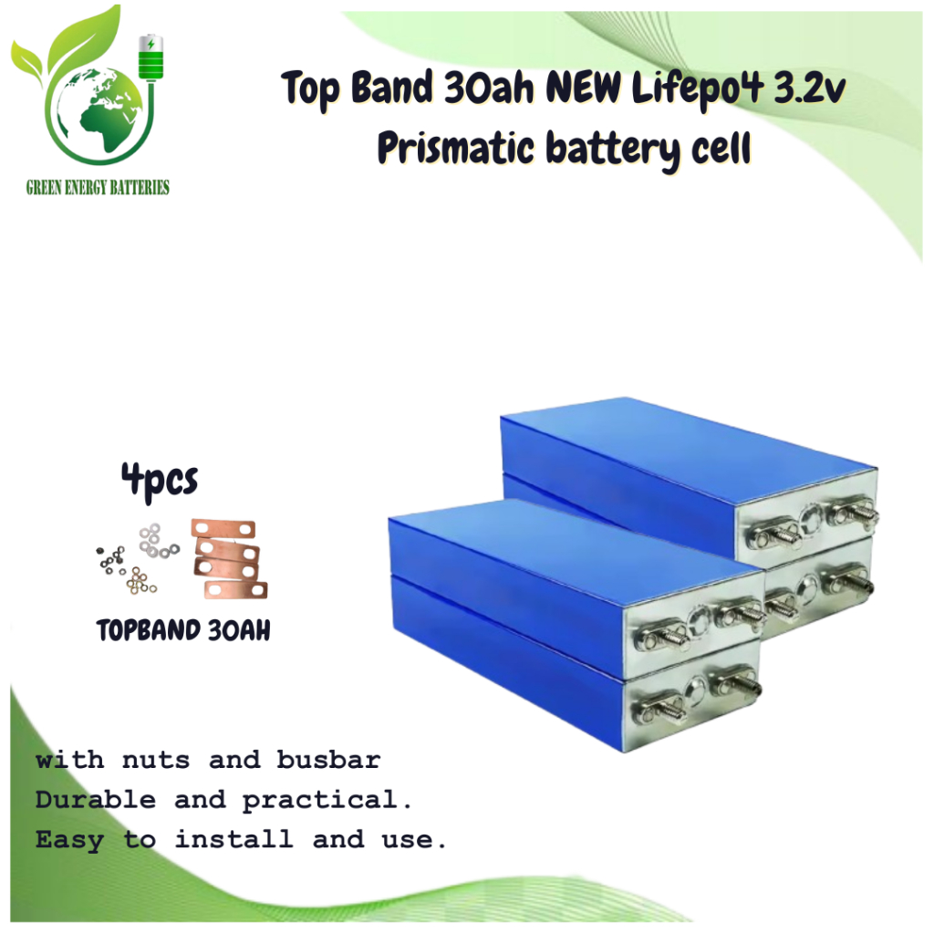 3.2V TOP BAND 30AH SOLAR ENERGY BATTERIES LIFEPO4 BLUE PRIMATIC TRUE ...