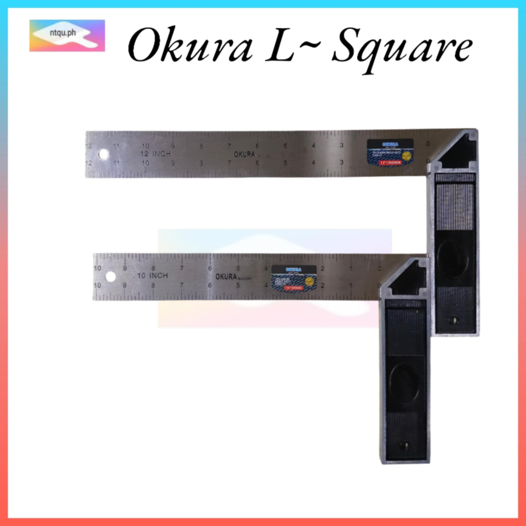 OKURA SQUALA L-SQUARE ANGLE RULER | Shopee Philippines
