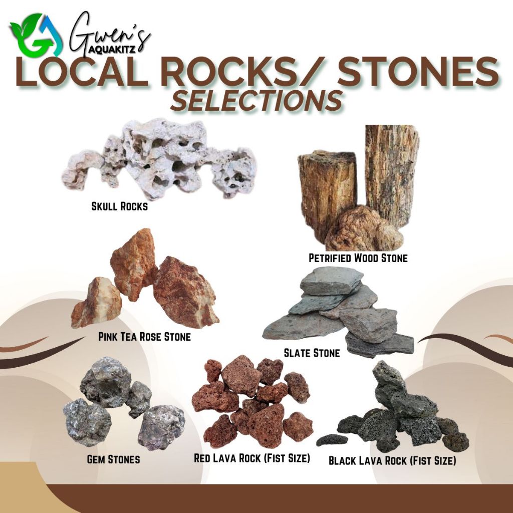 LAVA ROCK / WOOD STONE/ PINK TEA ROSE / SLATE STONE / SKULL ROCK ...