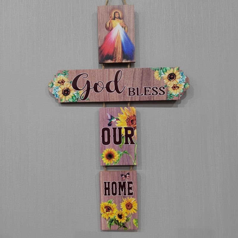 God Bless Our Home Bible Verse Hanging Wall Decoration Inspirational ...