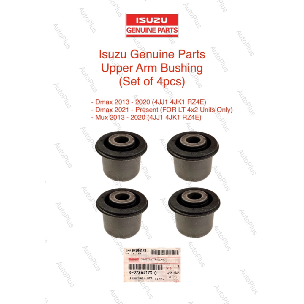 Isuzu Upper Suspension Arm Bushing (Set of 4pcs): Dmax Mux | Shopee ...