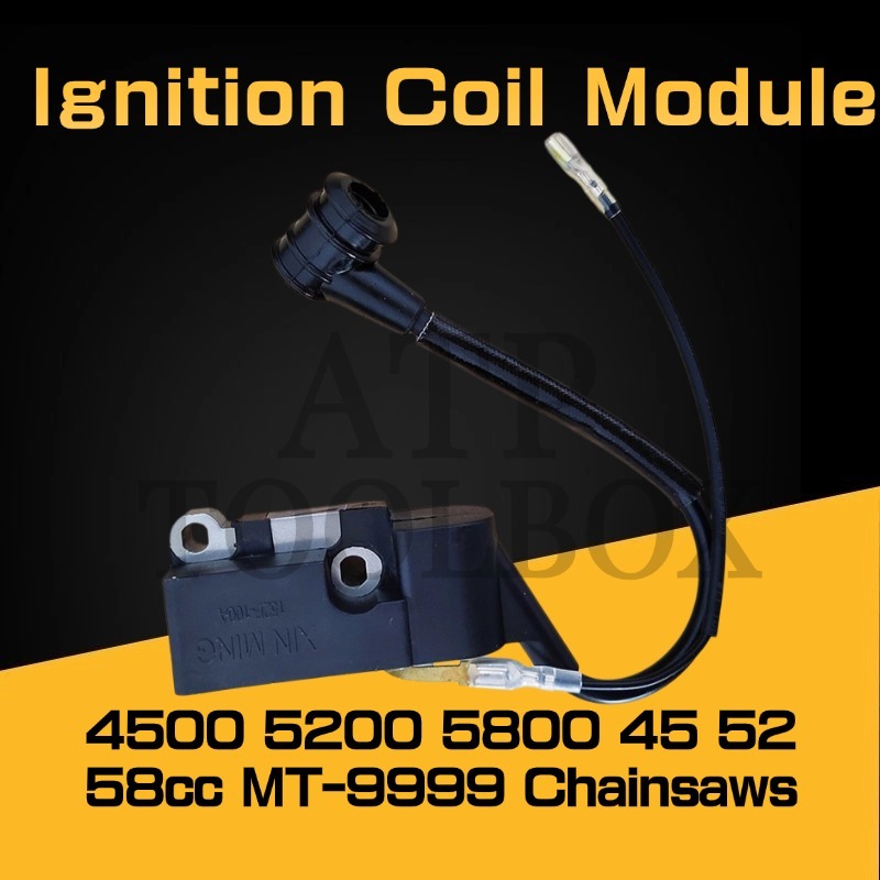 Ignition Coil For Chinese Chainsaw 4500/5200/5800 152F-100A 45CC 52CC ...