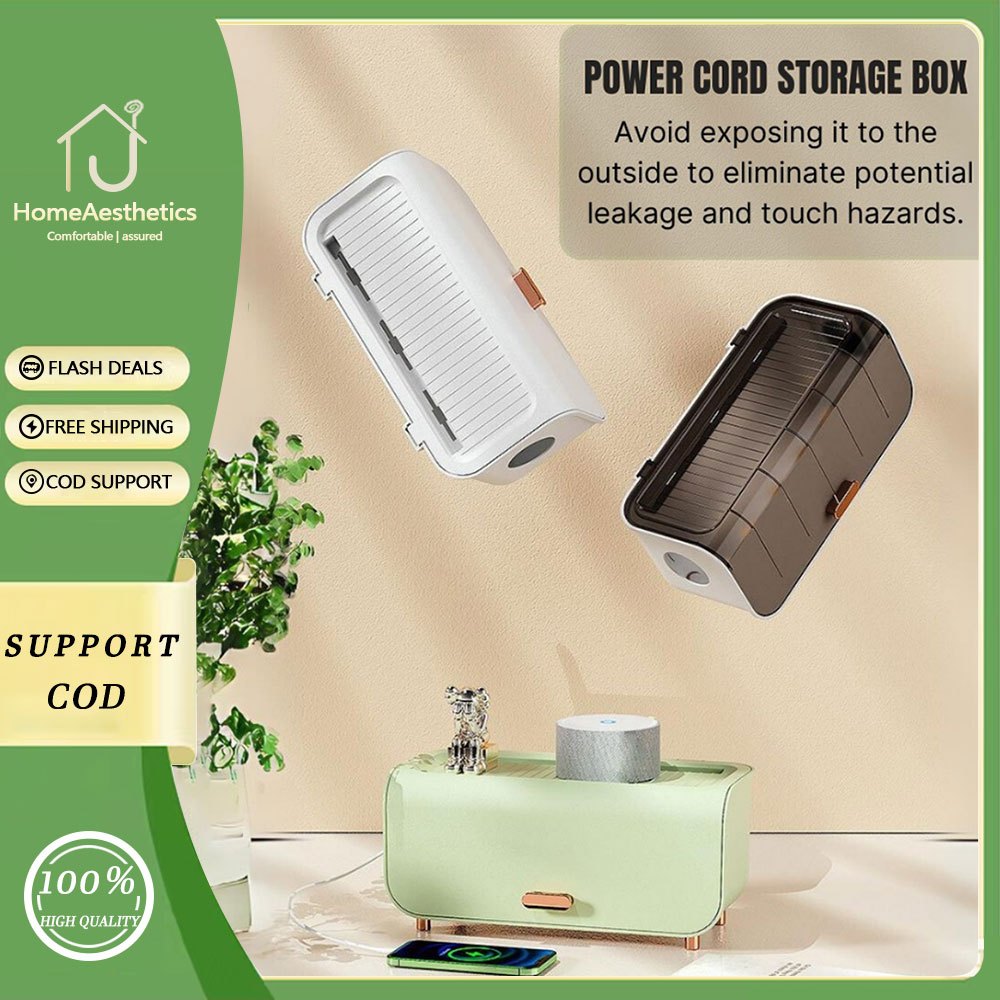 Storage box socket organizer Charging cable storage box wire socket ...