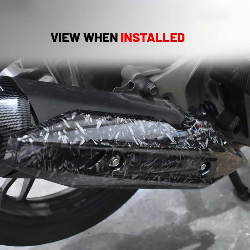 HONDA CLICK V2 / CLICK V3 MUFFLER COVER GLOSSY HYDRO-DIP FORGED CARBON ...