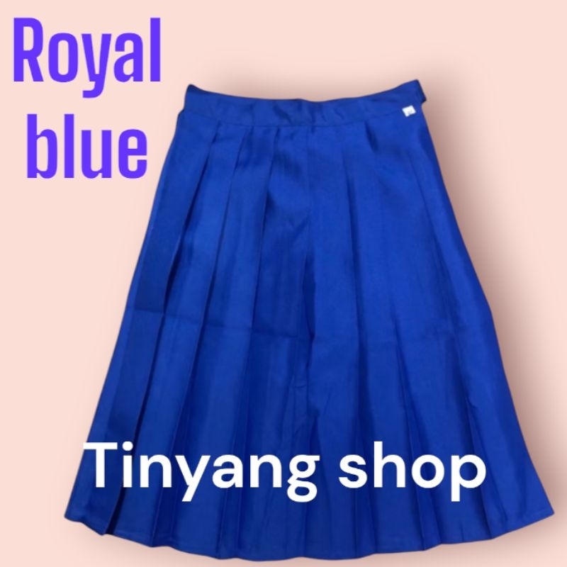 SCHOOL UNIFORM SKIRT (ROYAL BLUE ROUND PLITS) | Shopee Philippines