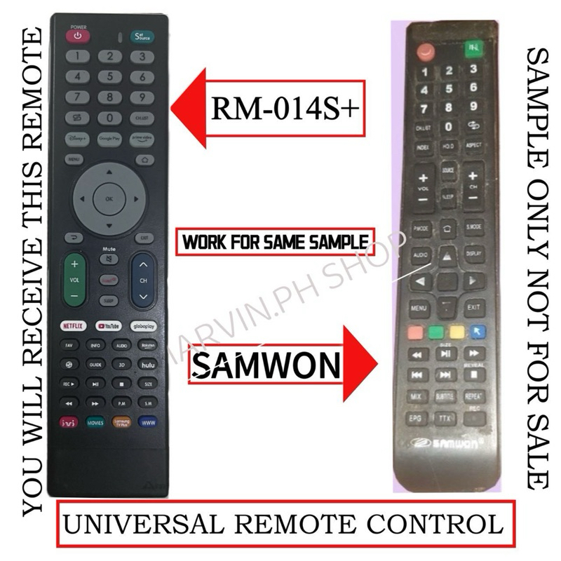 Ready to use 100% Work Universal remote control for samwon led smart tv remote na gagana sa tv ...