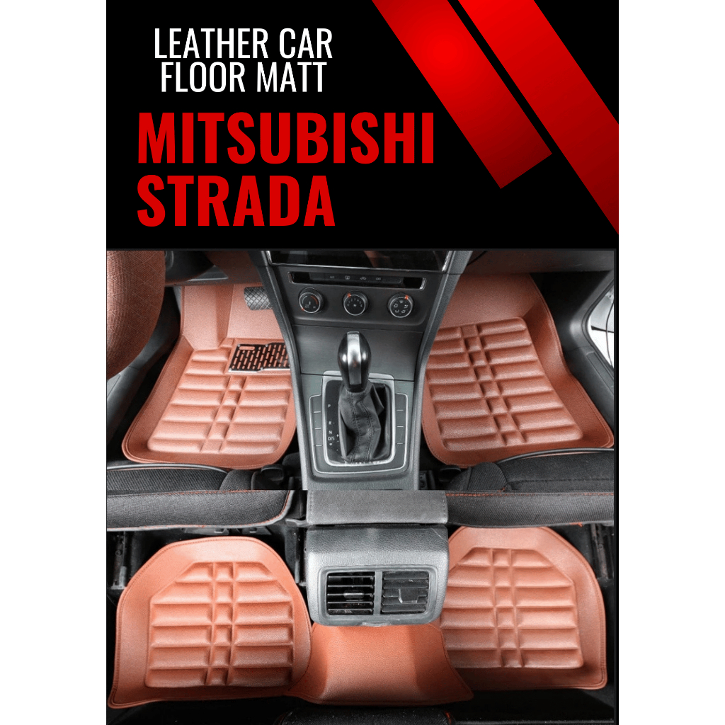 Mitsubishi Strada High Quality Leather Car Floor Matting 5pcs/set | Shopee Philippines