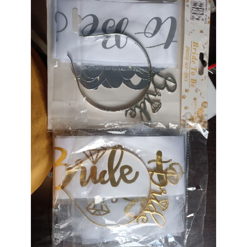 3 in 1 bridal set (sash, banner, headband) | Shopee Philippines