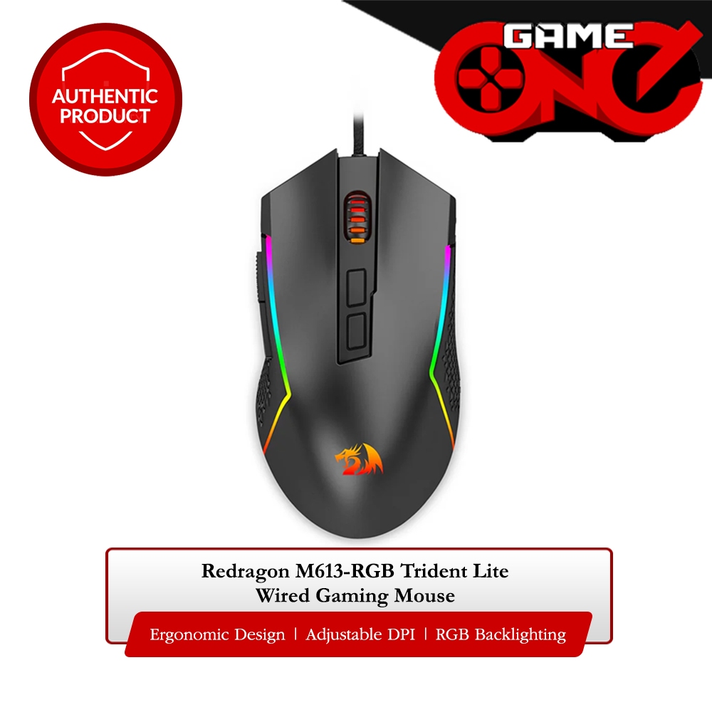 Redragon M613-RGB Trident Lite Lightweight Wired Gaming Mouse | Shopee ...
