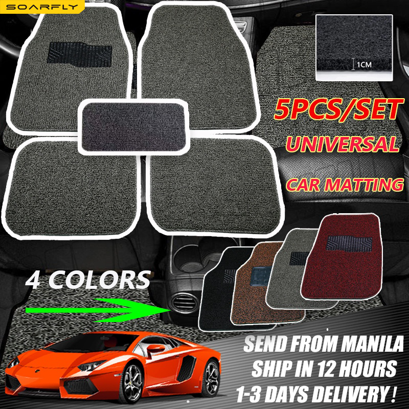 SOARFLY 5 Pcs Car Matting Universal Coil Spaghetti Matting Floor Line ...